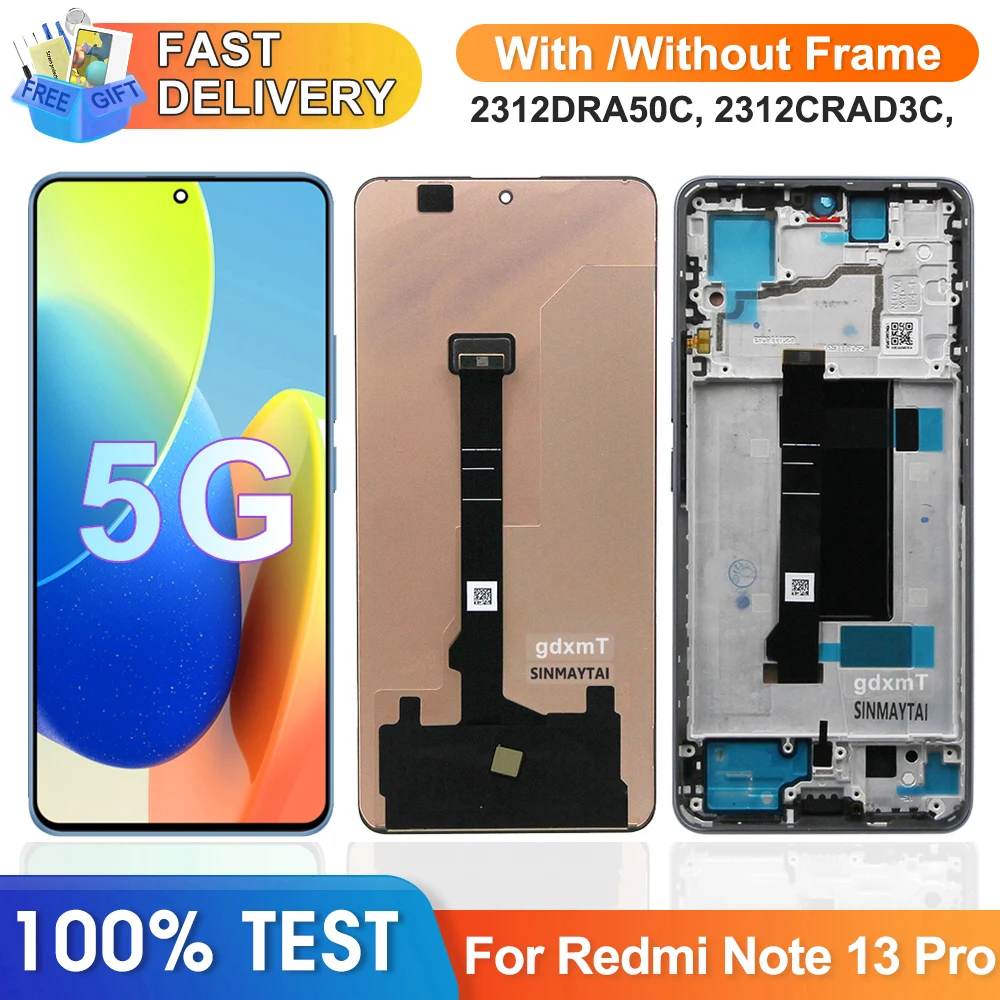 AMOLED-6-67-Screen-for-Xiaomi-Redmi-Note-13-Pro-2312DRA50C-Lcd-Display ...