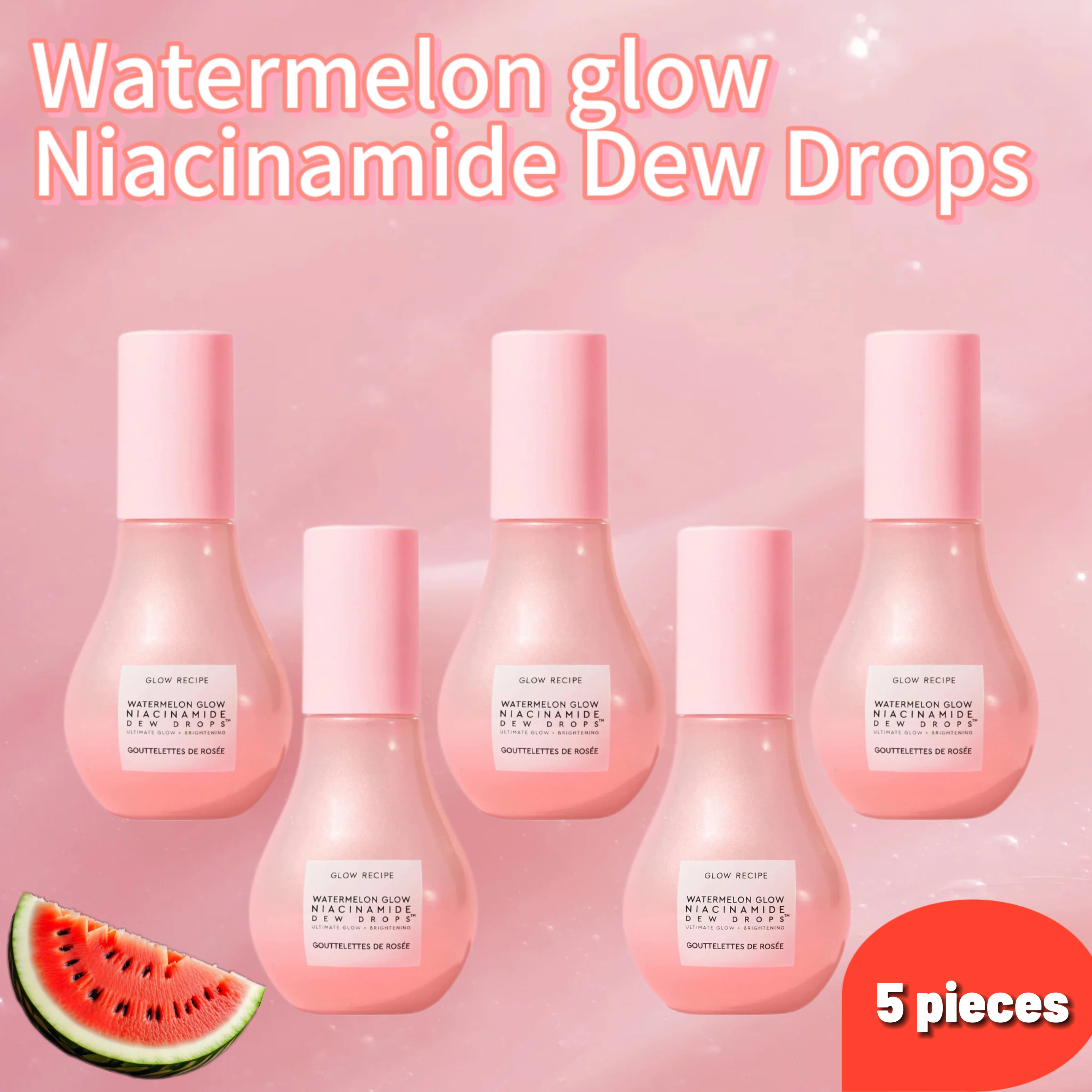 40mL-Watermelon-glow-5-pieces-DEW-DROPS-glow-recipe-Facial-cream ...