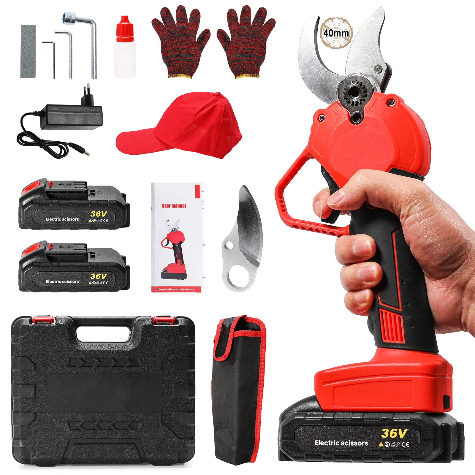 Electric-Cordless-Pruner-Pruning-Shear-Handheld-Fruit-Tree-Branches ...