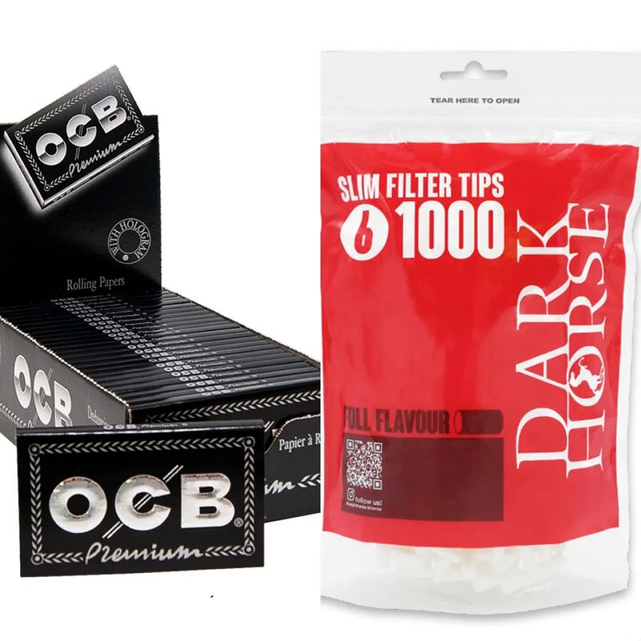 BOX-25-ROLLING-PAPERS-BLACK-OCB-PREMIUM-COURT-DOUBLE-1000-INCARTED-DARK ...