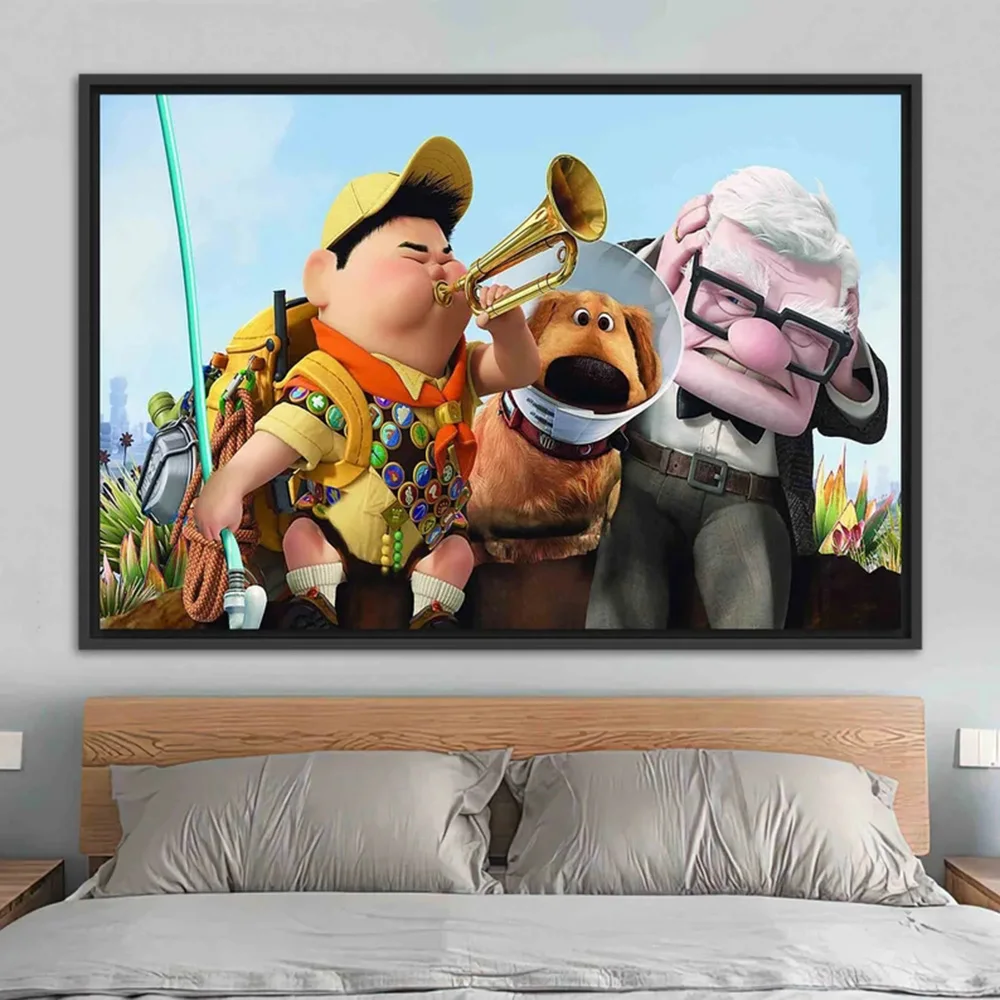 Carl-Fredricksen-And-Russell-Pixar-Wall-Art-Up-Movie-Cartoon-Canvas ...