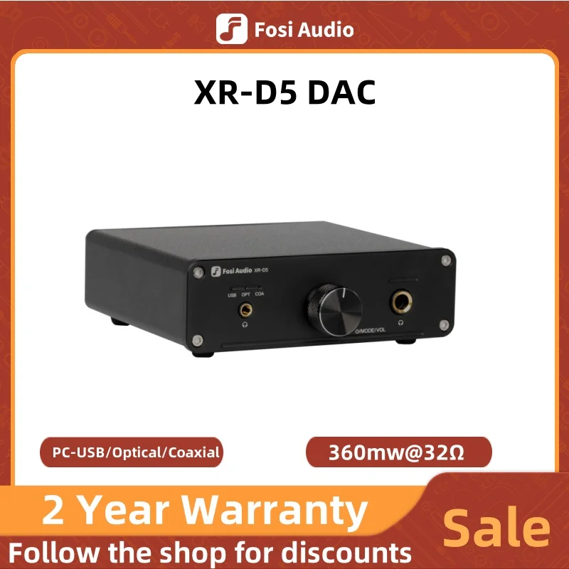 Fosi-Audio-XR-D5-Mini-USB-DAC-AMP-16-300-ESS9018K2M-Decodificador ...