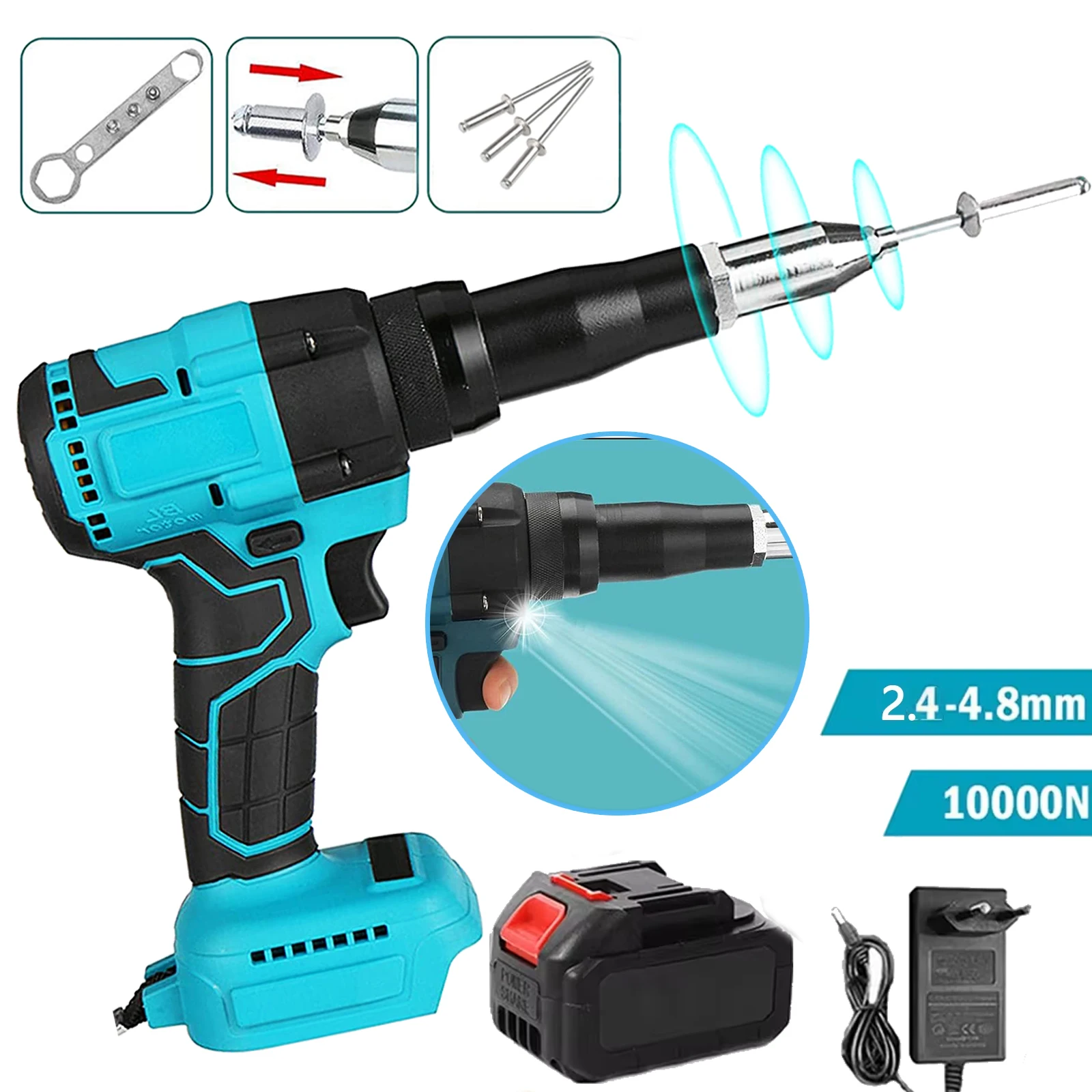 10000N-Brushless-Electric-Rivet-Gun-2-4-4-8mm-Cordless-Rivet-Nut-Gun ...