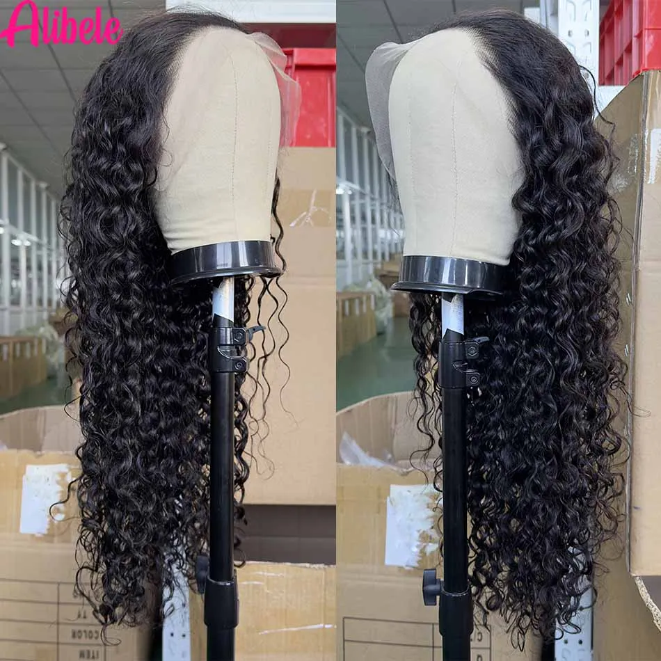Water Wave Lace Front Wig 13x4 Transparent Lace Front Wigs 180% Density ...