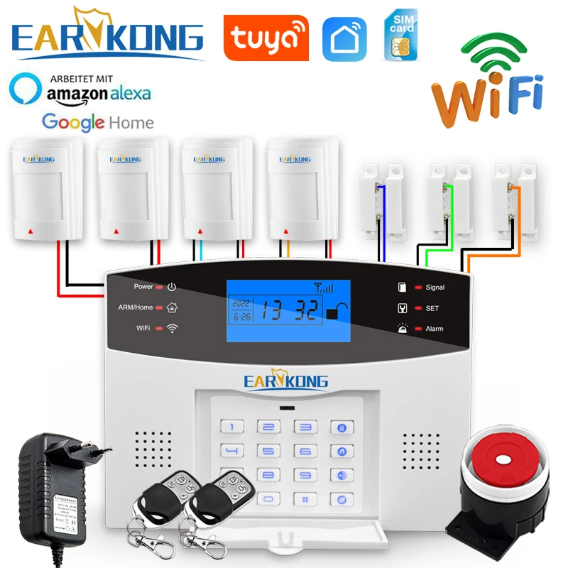 Wired & Wireless Gsm Home Burglar Security Alarm System 433mhz Spanish ...