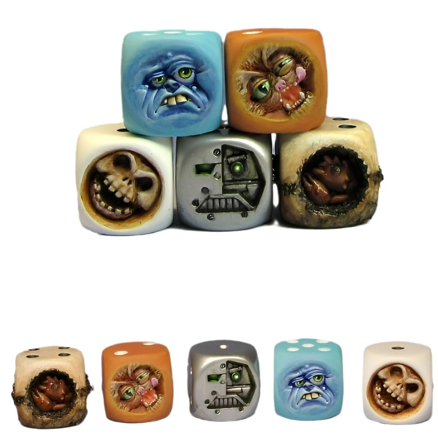 Creative-RPG-Dice-Monster-Dice-Halloween-Resin-Dice-role-playing-Dice ...