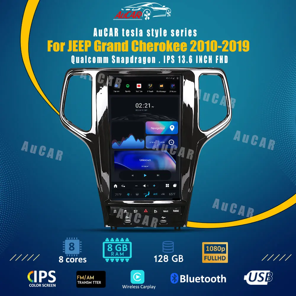 AuCAR-13-6-Inch-Tesla-Vertical-Screen-Android-11-GPS-Navigation-for ...