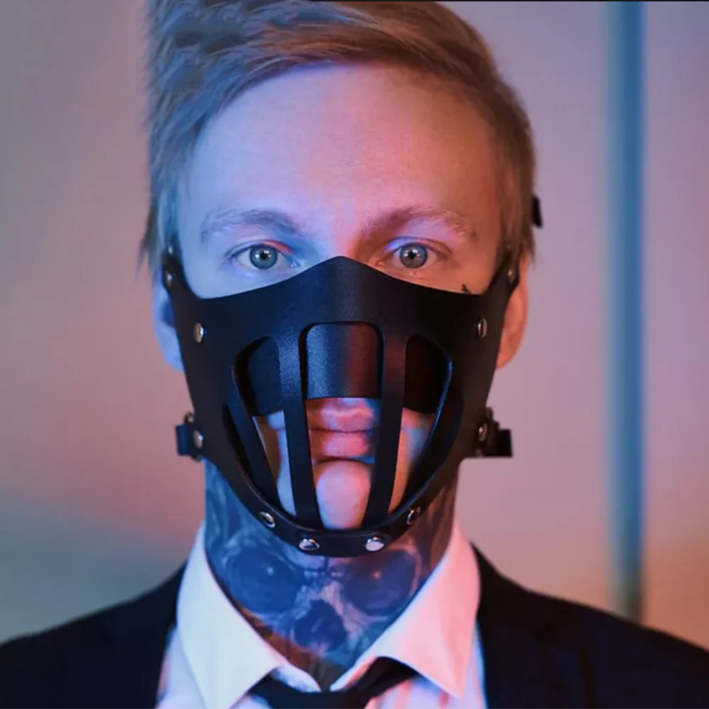 The Open Mouth Duster Mask Fashion Face Harness Adjustable Masquerade ...