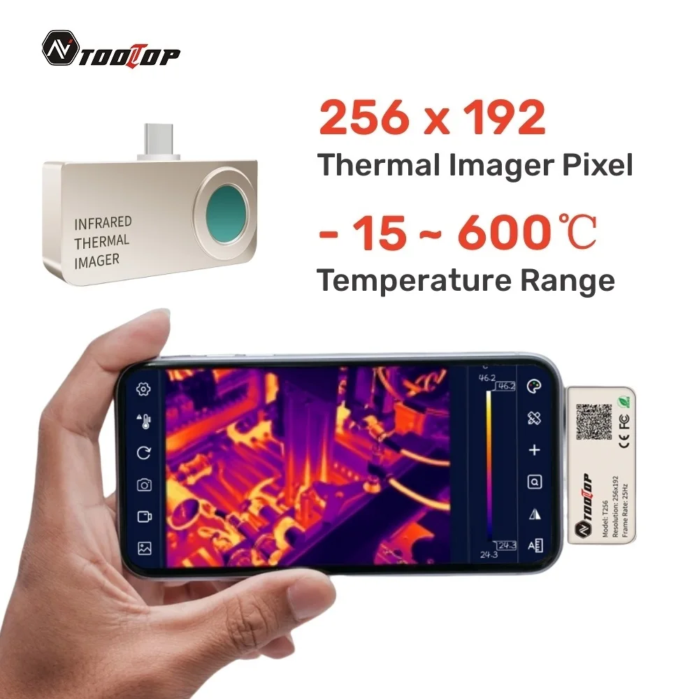 TOOLTOP-256-192-Thermal-Imaging-Camera-Type-c-Infrared-Thermal-Imager-15-600-Thermographic ...