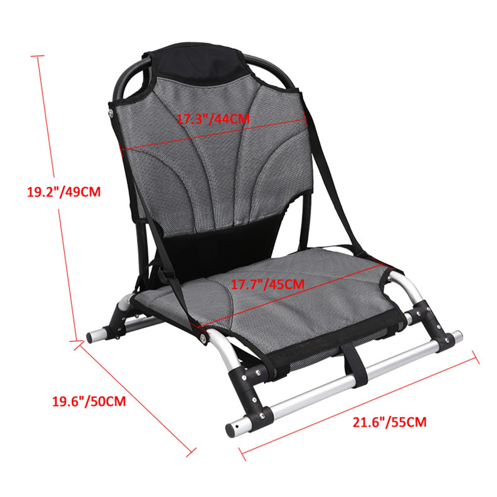 Folding Kayak Seat with Backrest for Kayak Compact Canoe Seat w/ Back ...