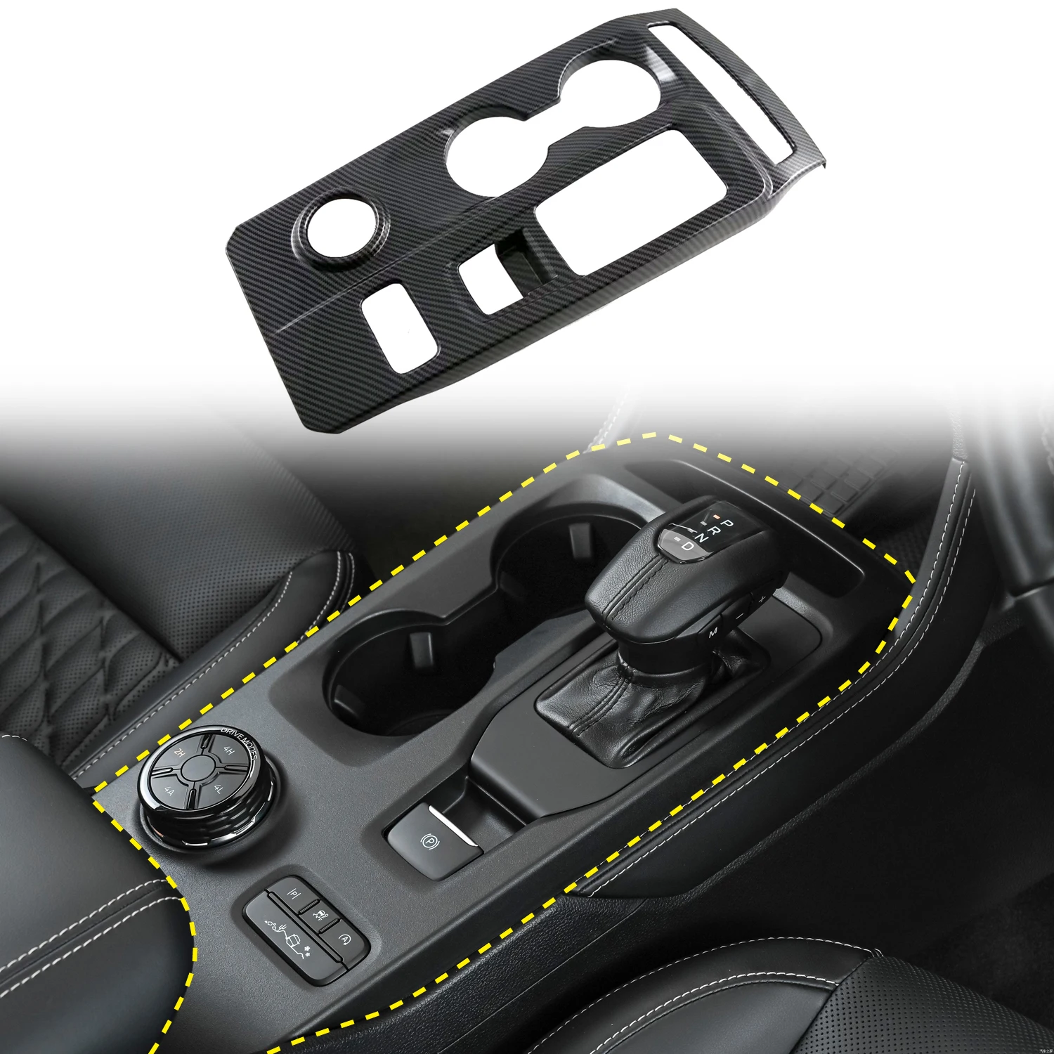 For-Ford-Ranger-Raptor-2024-Car-Accessories-ABS-Plastic-Carbon-Gear ...