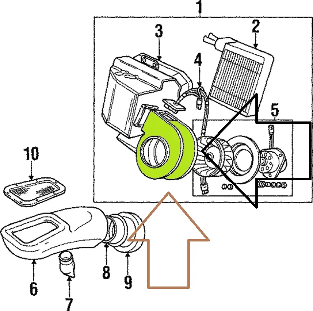 For Land Rover Defender Blower Housing Heater 90/110 LHD 200Tdi 300Tdi ...