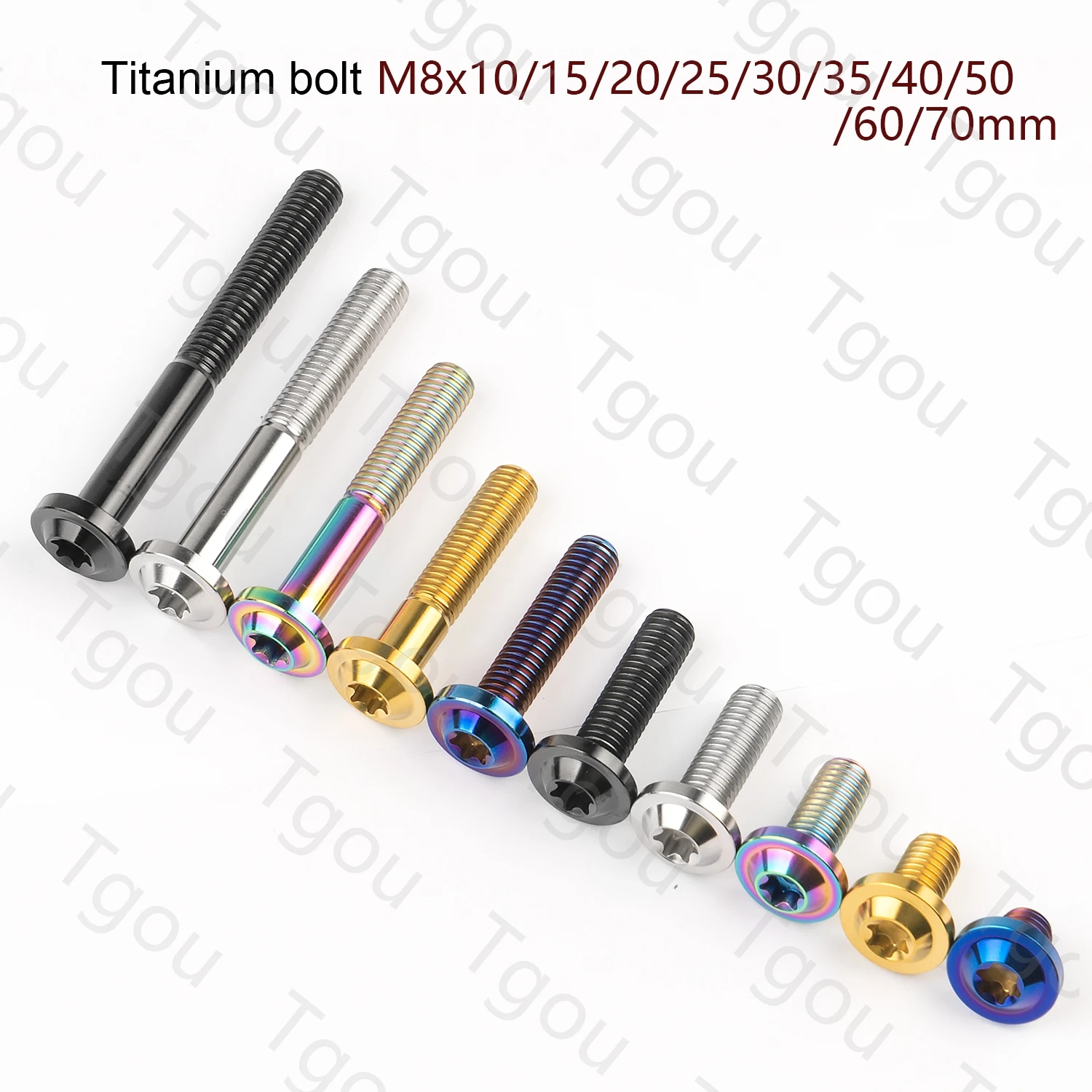 Tgou Titanium Bolt M8x10/15/20/25/30/35/40/50/60/70mm Torx T40 Plum ...