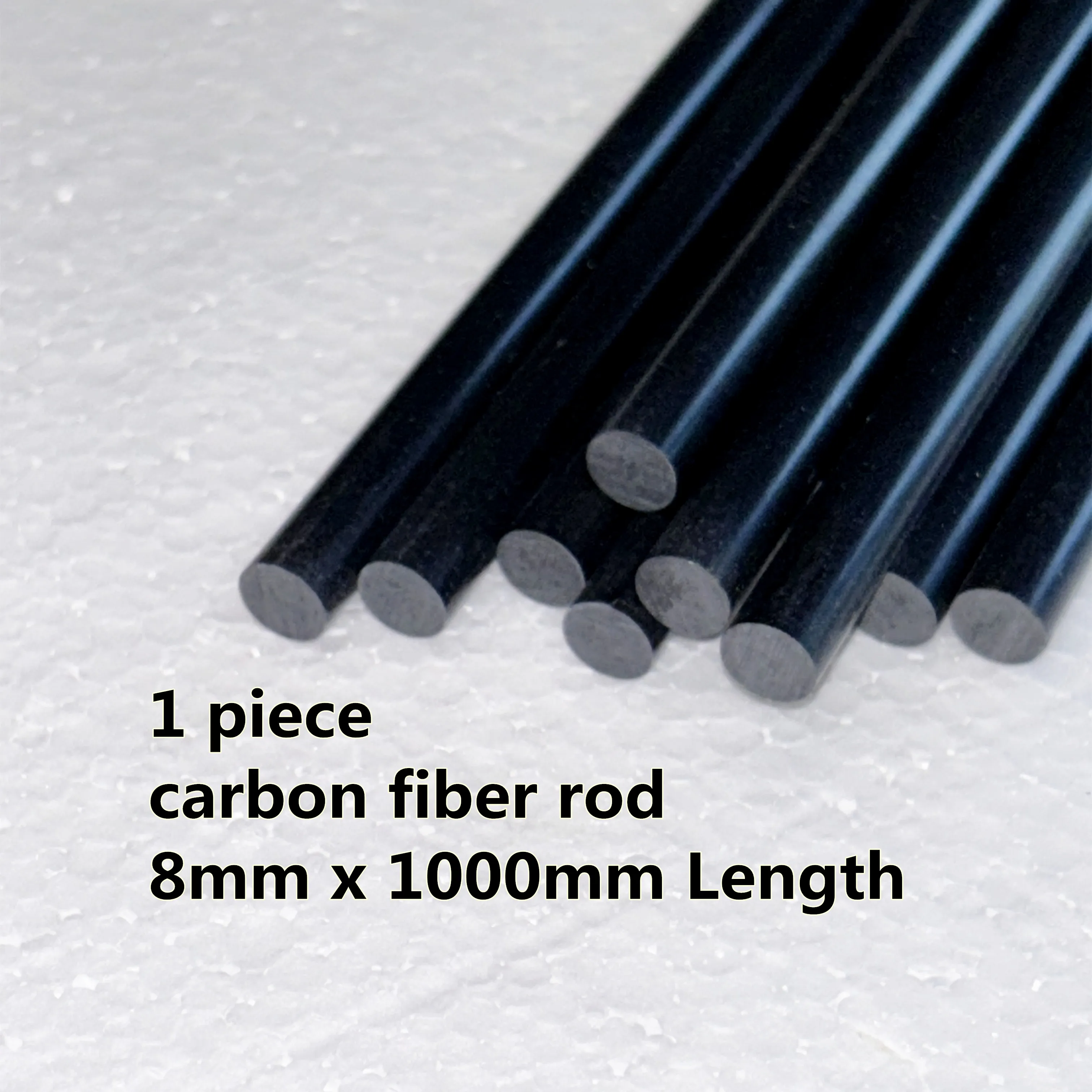 1 pc Diameter 8~10mm Length 1000mm Round Carbon Fiber Solid Rods ...