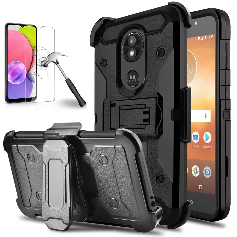 3-in-1Heavy-Tough-Rugged-Armor-Shockproof-Case-For-Motorola-Moto-E5-E6 ...