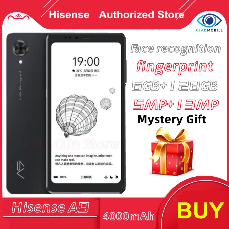 New Arriving Hisense A9 Original Reading Smartphone Ereader 6.1inch ...