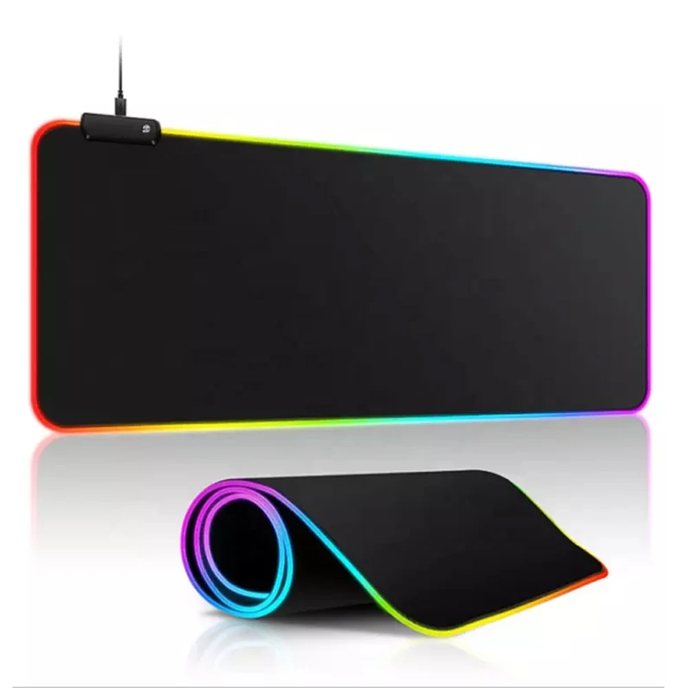 Desktop-gaming-mouse-pad-with-RGB-LED-light-USB-connection-non-slip ...