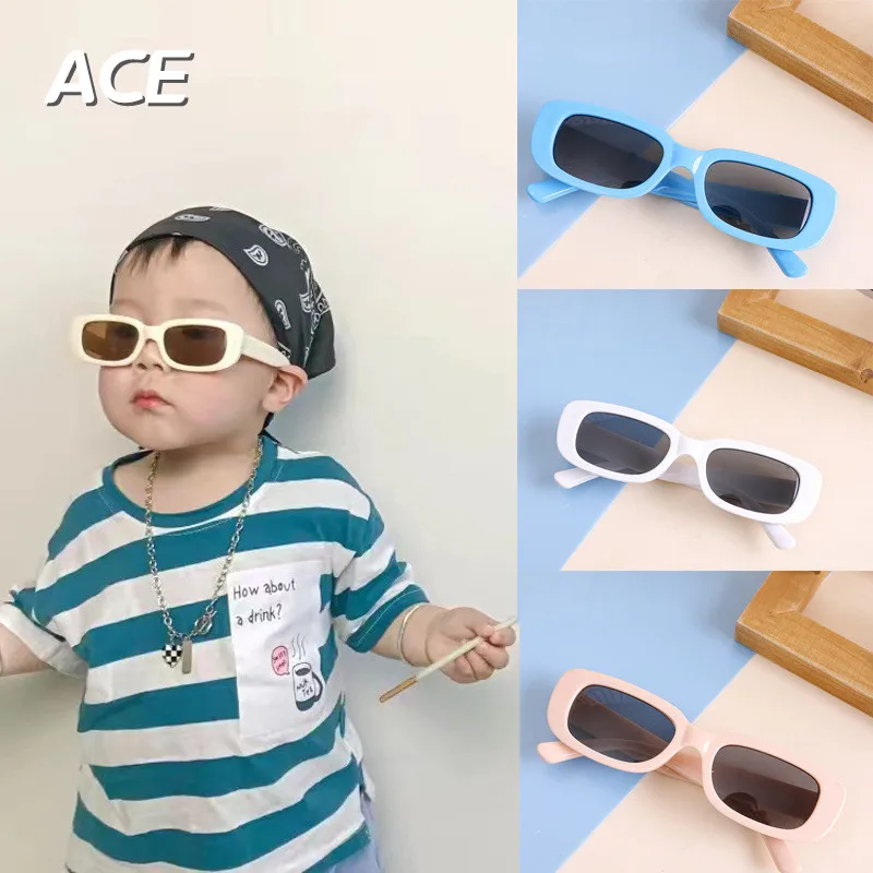 Gafas De Sol rectangulares pequeñas para niños y niñas, lentes De Sol ...