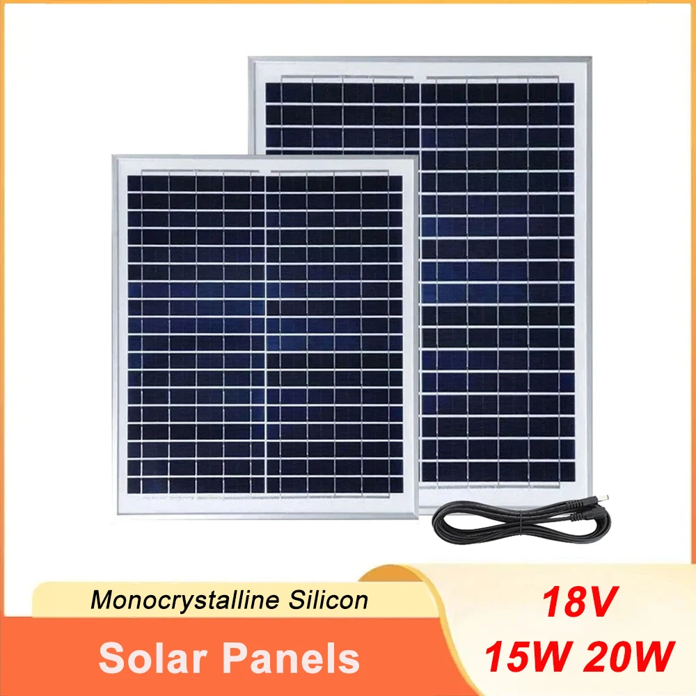 15W-20W-Solar-Panel-DC-18V-Monocrystalline-Silicon-Solar-PV-Panel-Solar ...