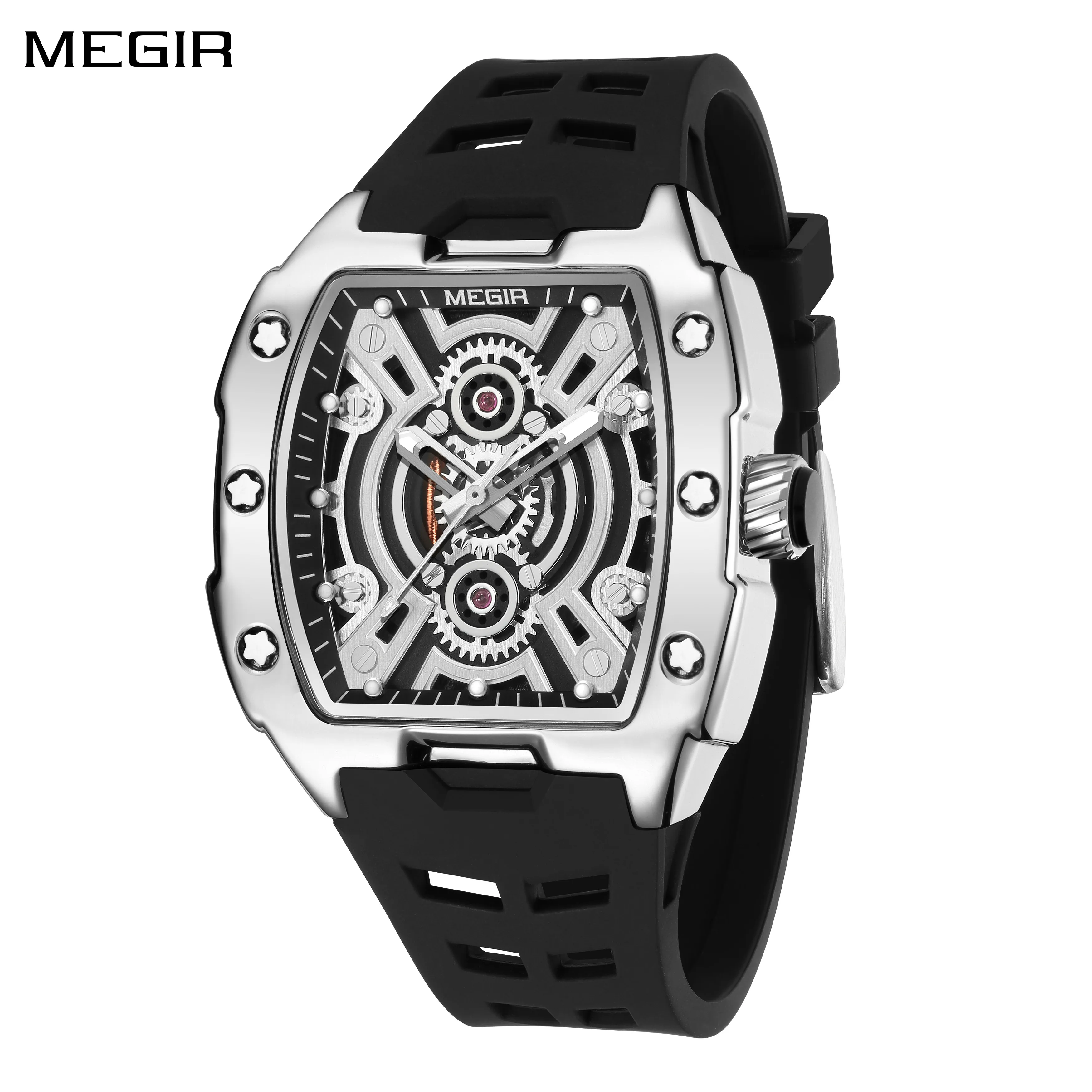 MEGIR New Design Watches for Men Top Brand Sports Military Watch Hollow ...