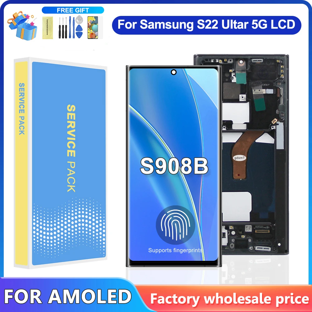 Super-AMOLED-For-Samsung-S22-Ultra-5G-SM-S908B-DS-S908N-S908U-Lcd ...