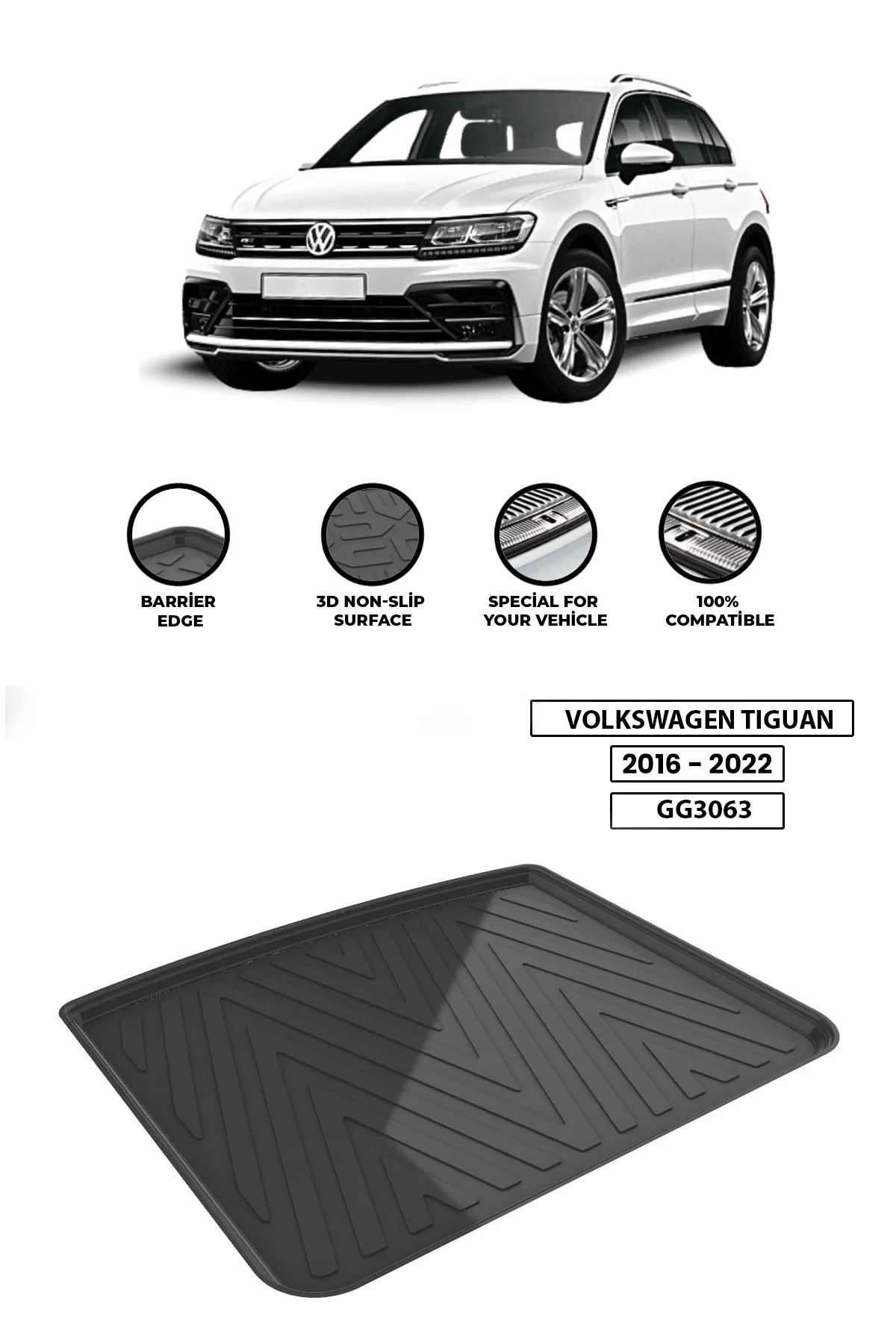 For-VOLKSWAGEN-TIGUAN-2016-2022-luggage-compartment-Diffuser-Extension ...
