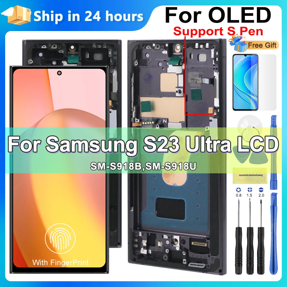 NEW-OLED-display-s23-ultra-screen-replacement-For-Samsung-Galaxy-S23 ...