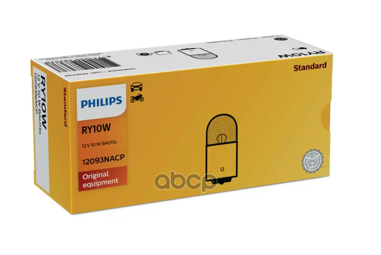 Lámpara Philips de 10 piezas, Ry10w, 12v, 10w, Bau15s 12093NACP ...