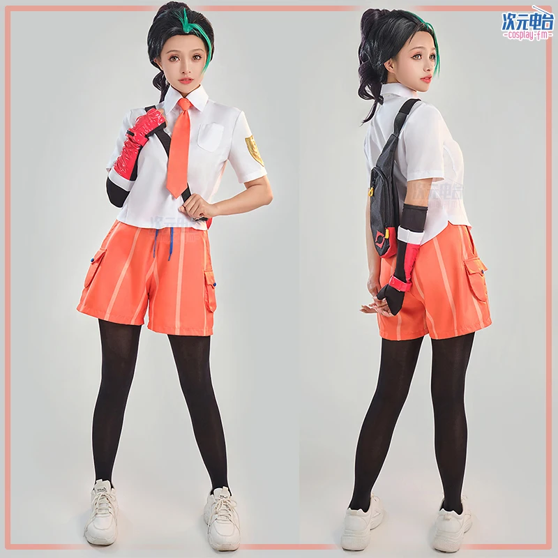 Disfraz-de-juego-escarlata-y-violeta-disfraz-de-Nemona-Naranja ...