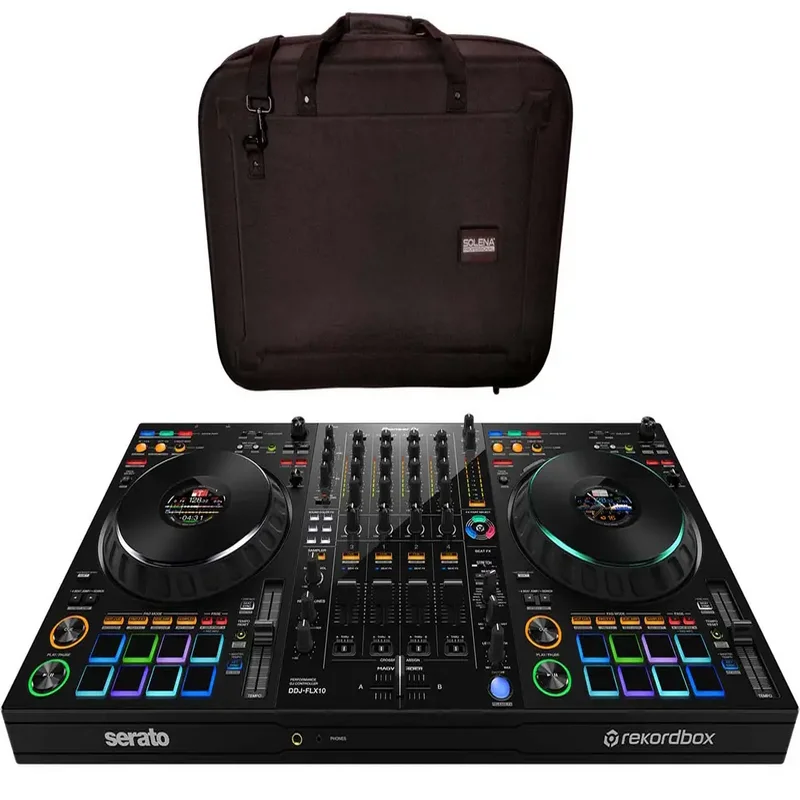 BEST-OFFER-Pioneer-DJ-DDJ-FLX10-4-deck-DJ-Controller-with-Semi-rigid ...