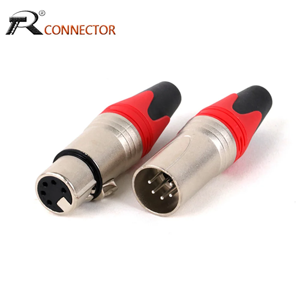 1pc-5Pin-XLR-Male-Female-Jack-Audio-Microphone-Connector-XLR-Cable ...
