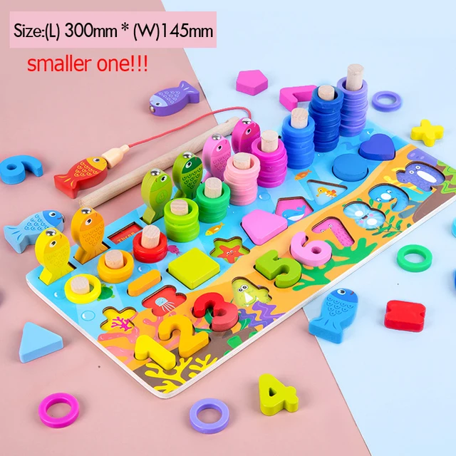 Kids Montessori Math Toys For Toddlers Educational Wooden Puzzle ...
