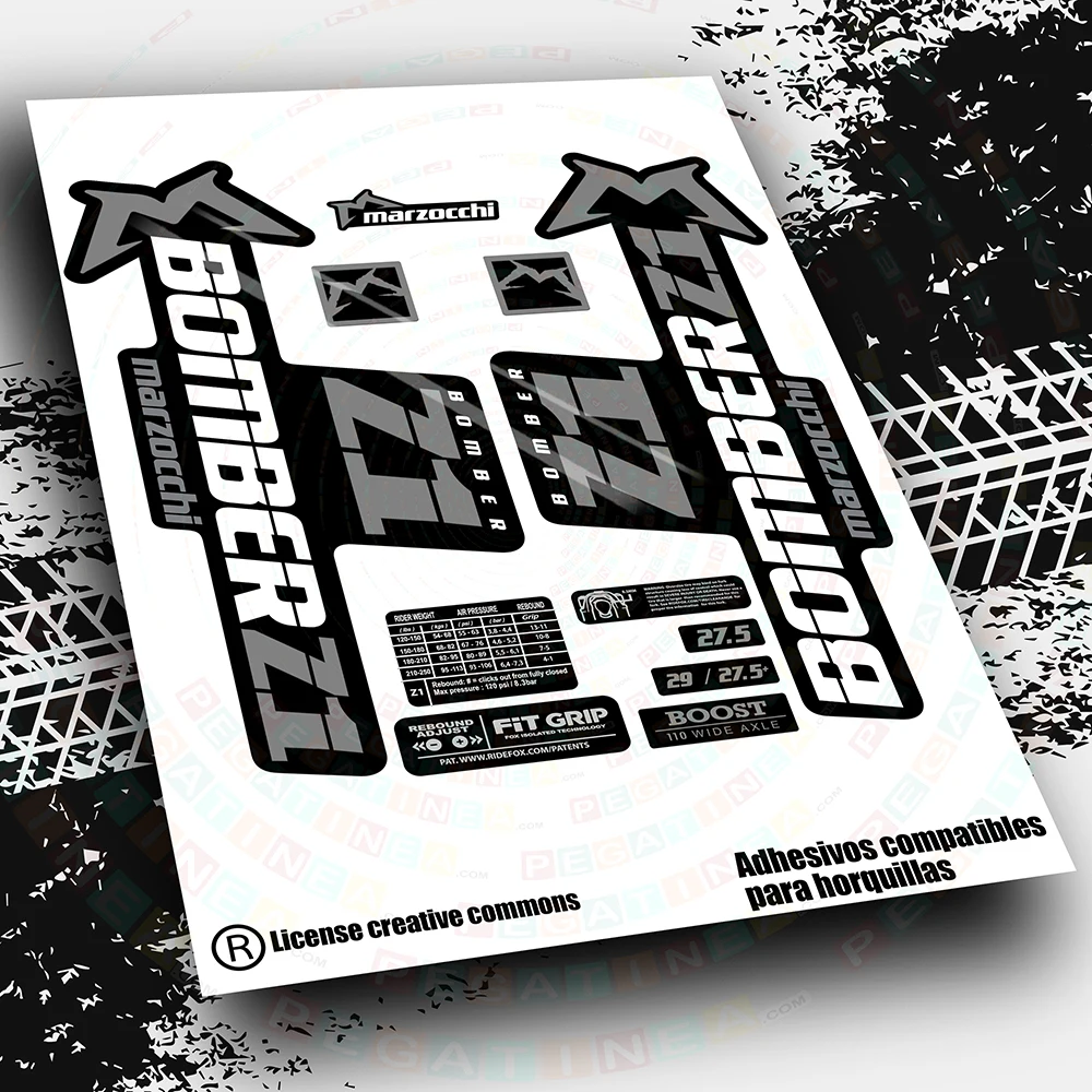 Marzocchi Bomber Z1 Freeride Stickers
