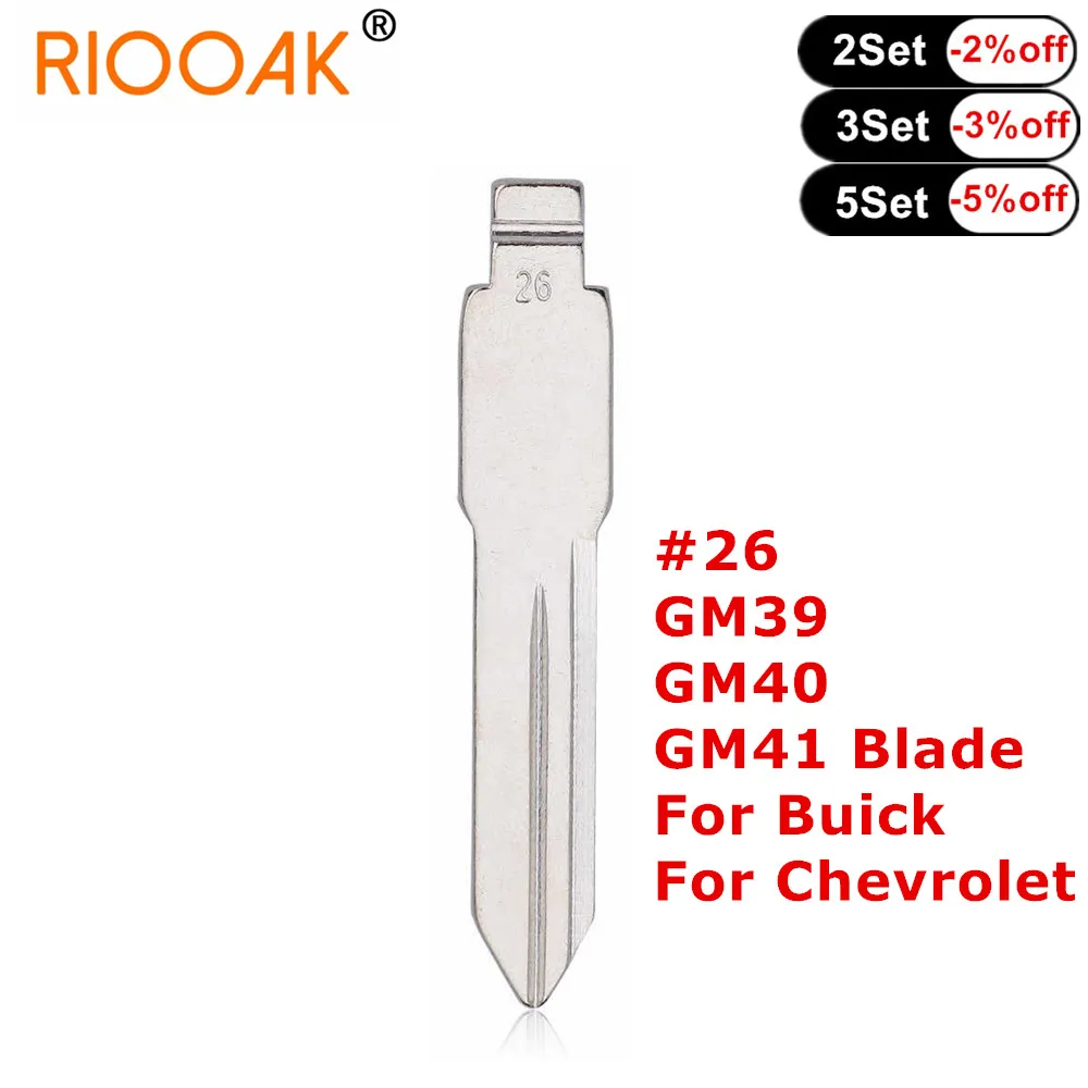 10pcs-Uncut-Metal-26-GM39-GM40-GM41-Remote-Car-Key-Blade-for-Buick ...
