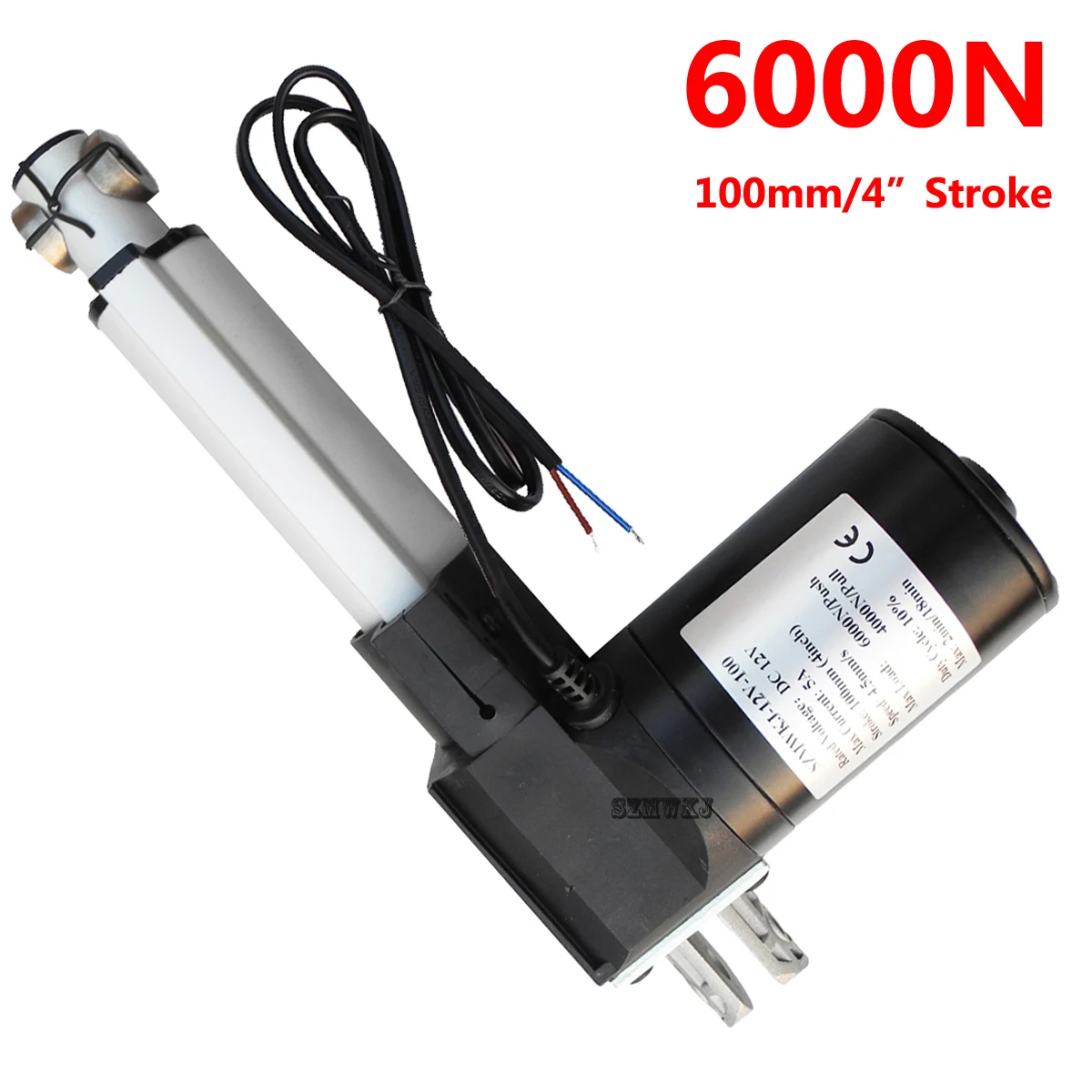 Motor actuador lineal multifunción DC 12V, 100mm, 4 ", 6000N, 1320lbs, elevador máximo, abridor ...