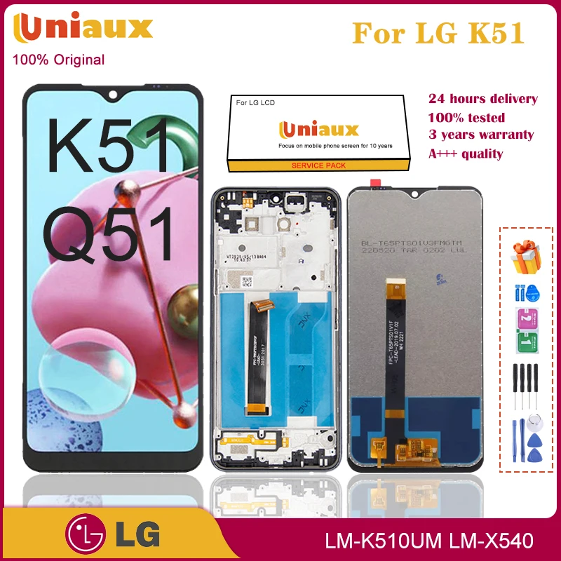 LG K51 Q51 LCD 터치 스크린 디지타이저 교체 어셈블리 K500MM K500UM LM Q510N Q510 용 6.5 "오리지널 디스플레이| | - AliExpress