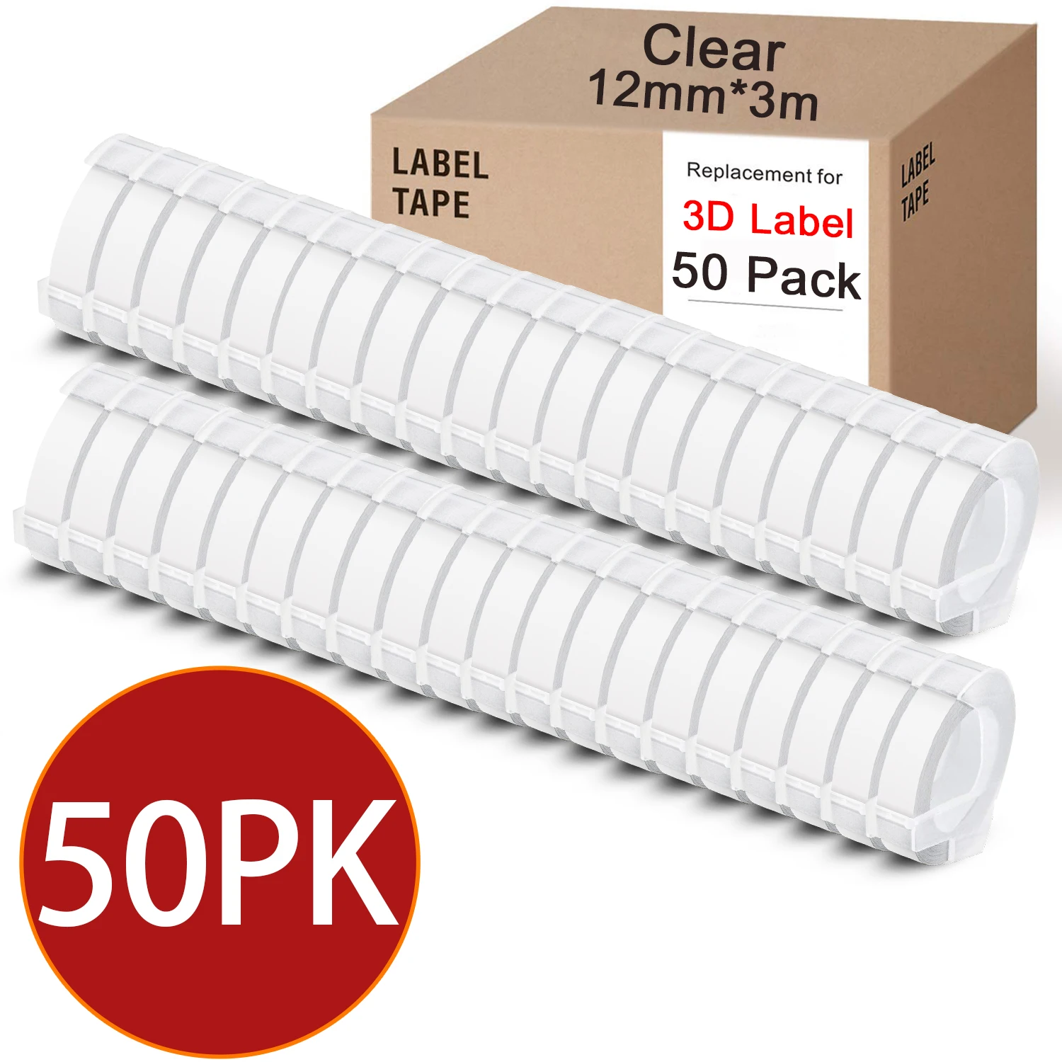 50PCS-3D-Embossing-Tapes-Compatible-for-9mm-Dymo-3D-Plastic-Label-Tape ...