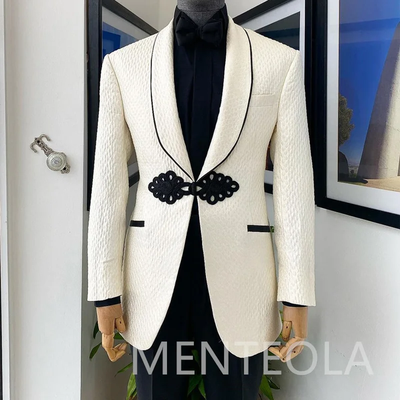 2-Pcs-Formal-Wedding-Tuxedo-with-Mandarin-Buttons-Shawl-Lapel-Custom ...