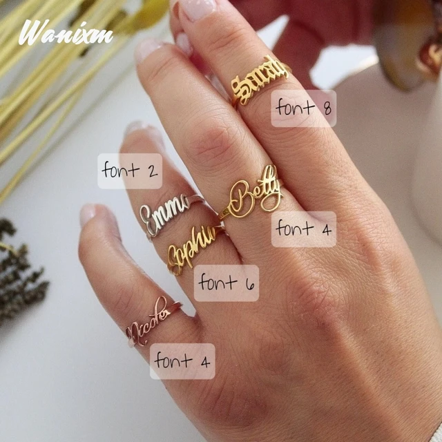 Engagement Gold Rings With Names