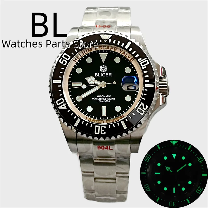 BLIGER-43mm-SEA-Dive-Watch-For-Men-NH35-MIYOTA-8215-PT5000-AR-Coating ...