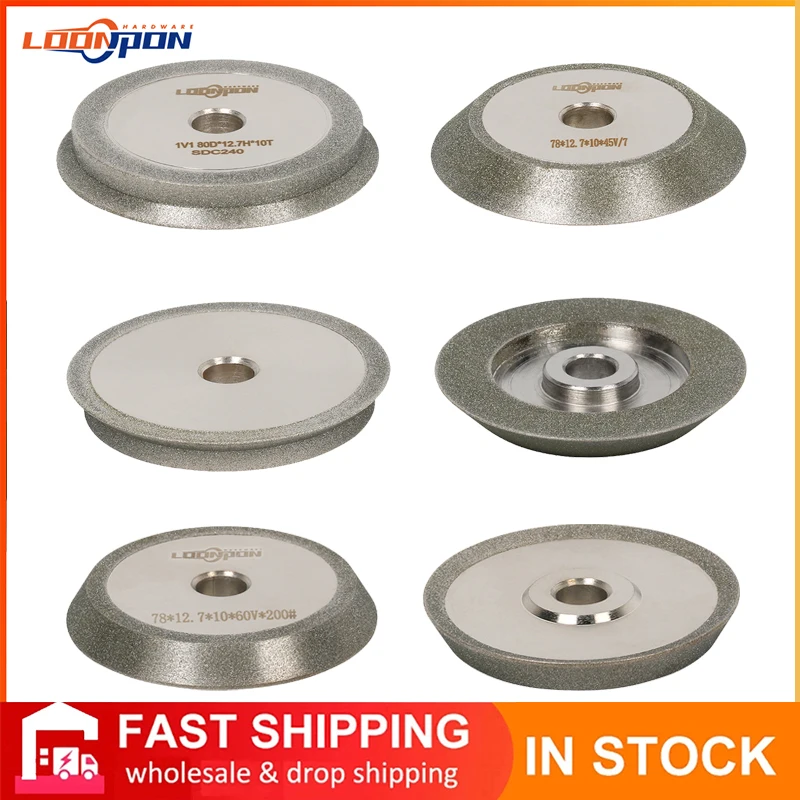 Loonpon-80mm-Diamant-Schleifen-Rad-Grinder-Kreis-Spitzer-Schleifen-Disc ...