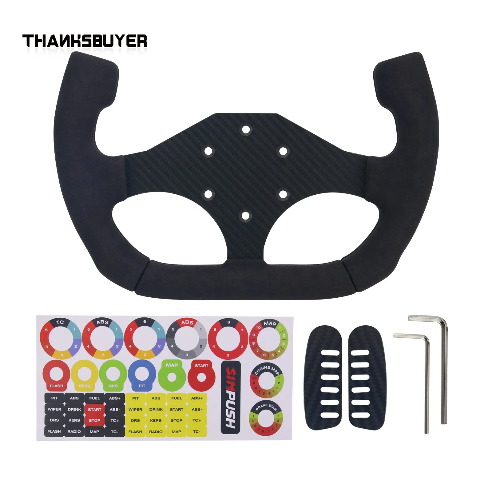 SIMPUSH-PC-Racing-Steering-Wheel-SIM-Racing-Wheel-Suede-Handle-Gaming ...