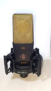 Профессиональный конденсаторный микрофон BAIFEILI C414 XLR с 25 мм ...