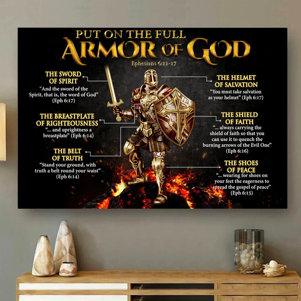 Warrior-Knight-of-Christ-Canvas-Wall-Art-Picture-Jesus-Portrait-Baptism ...