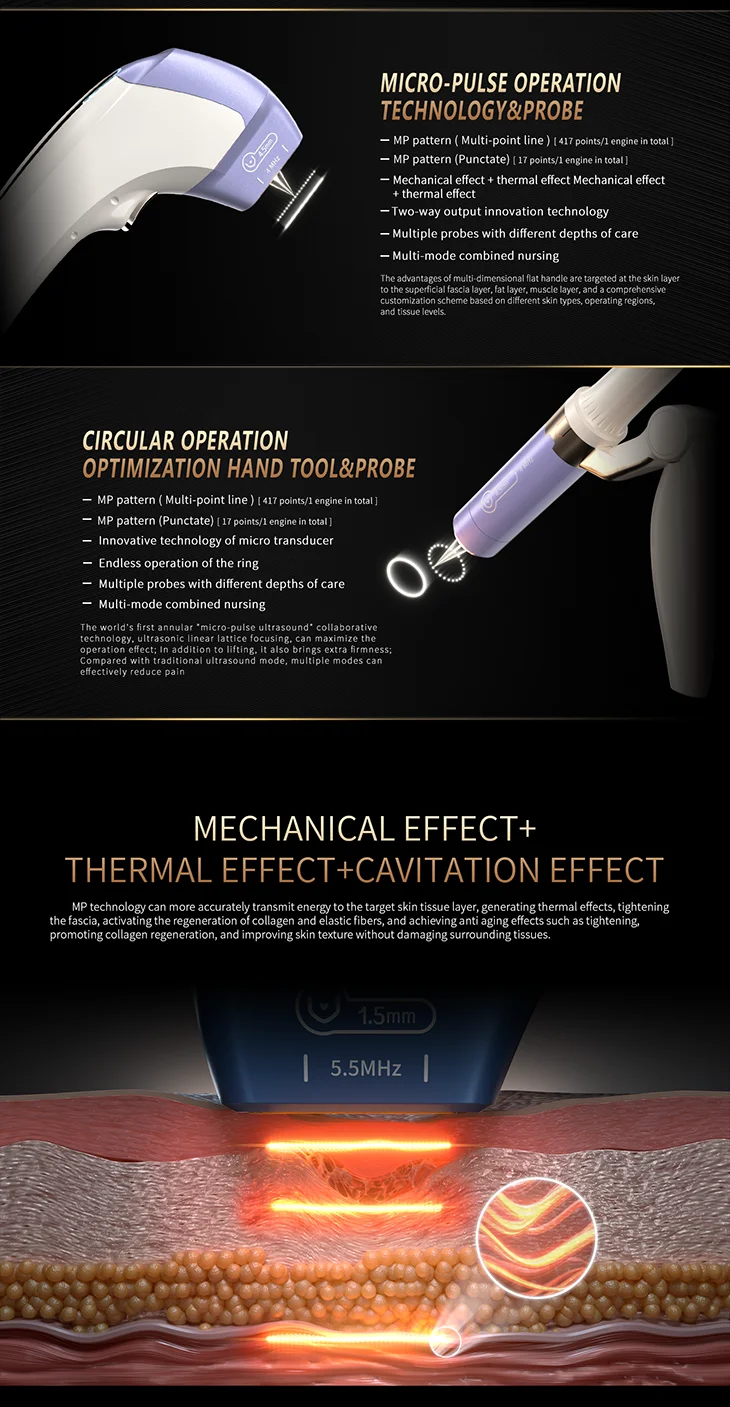 2023 Portable innovation MMFU 7D 9D SMAS Micro Pulse Anti-aging Machine ...