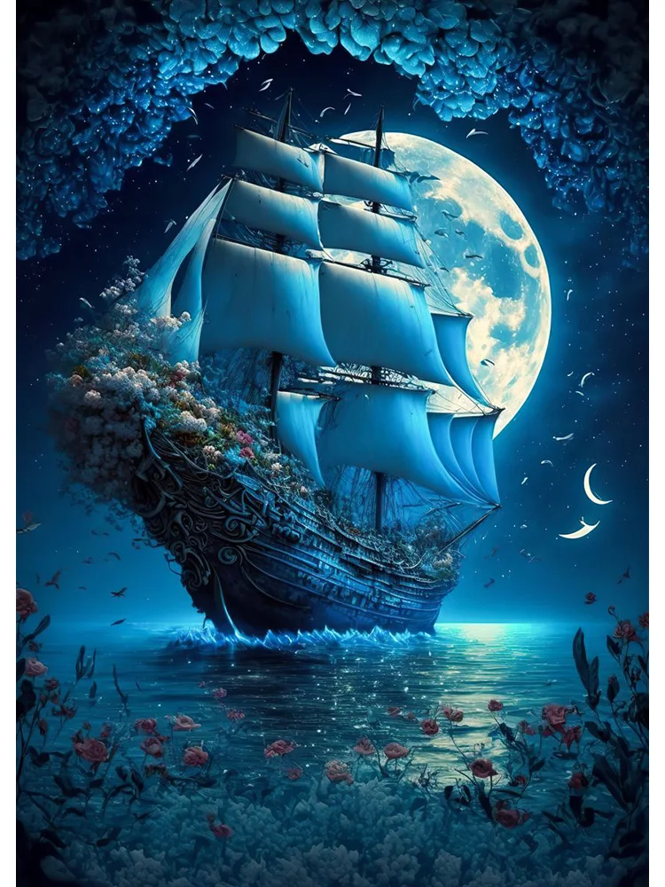 Pirate Ship Painting Night