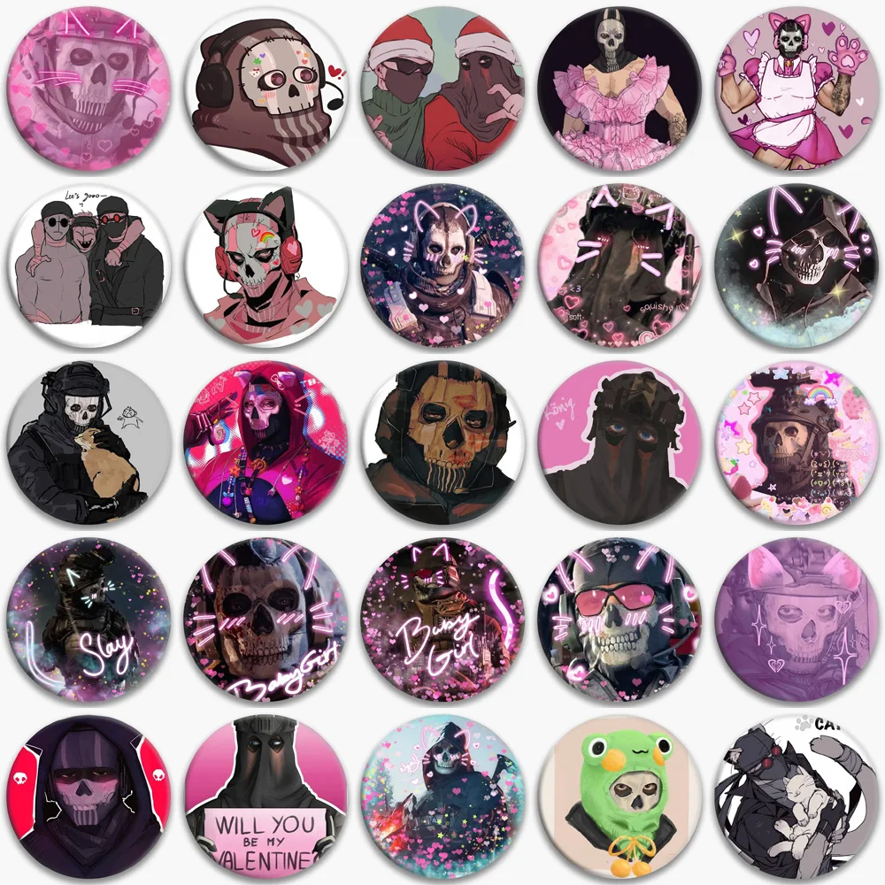 COD-Pink-Ghost-Pin-Brooch-Cute-Pin-Badges-Gaming-Pins-Button-Y2K ...