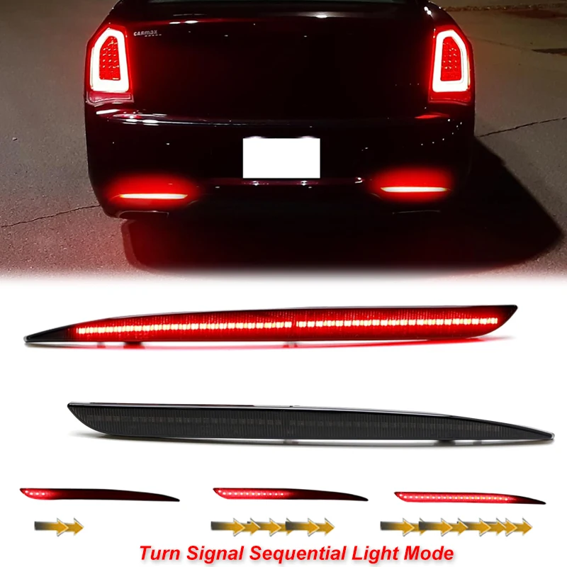For-Chrysler-300-2015-2020-LED-Rear-Bumper-Reflector-Lights-Error-Free ...