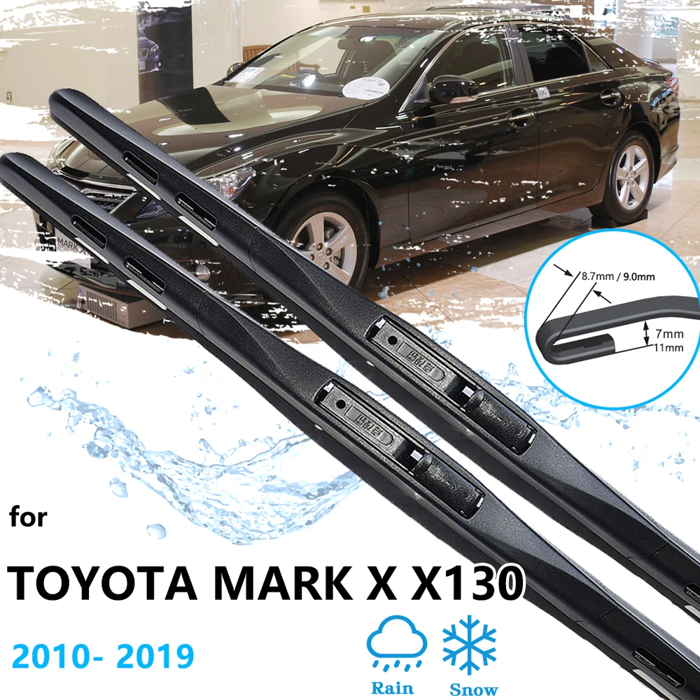 For Toyota Mark X X130 Mk2 2010~2019 Frameless Front Wiper Blades ...