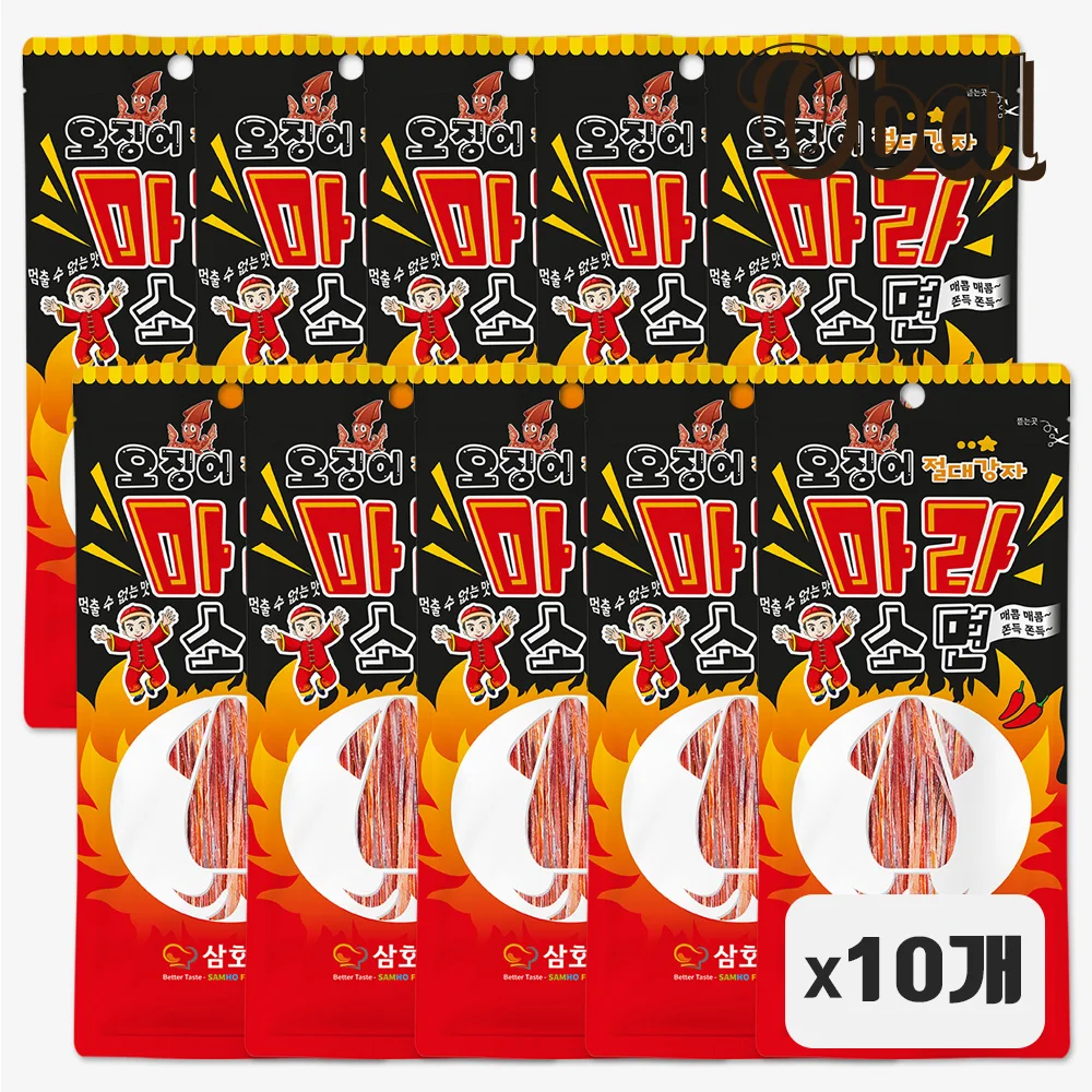Obal Mala Spicy Dried Squid Noodles 18g(Samho) * 10 pieces Chinese ...